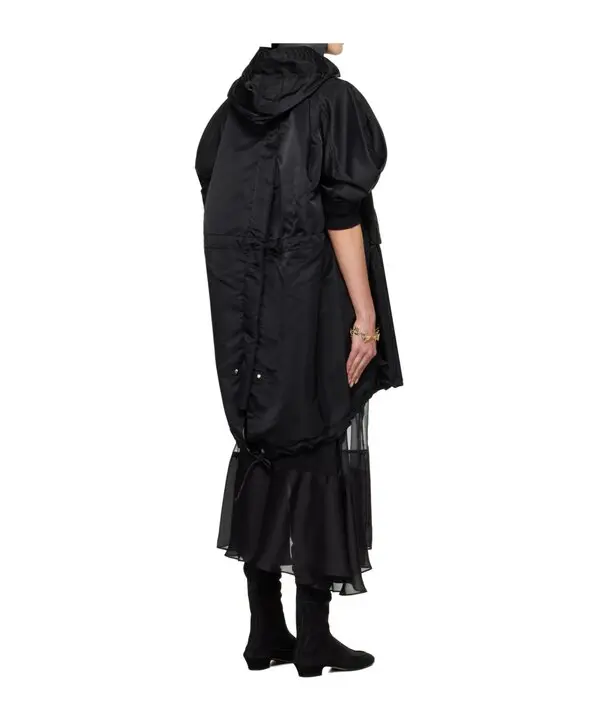 Sacai Drawstring Hem Hooded Vest