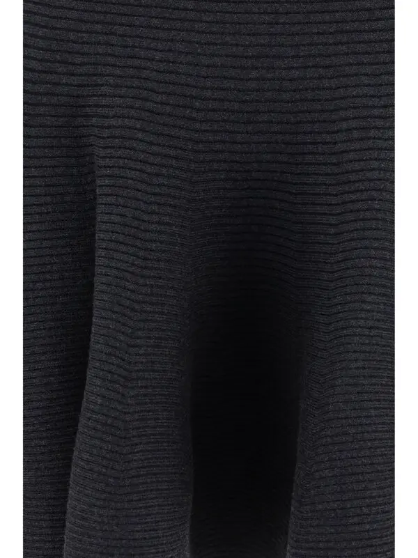 Alaïa Sleeveless Ribbed Knit Skater Dress