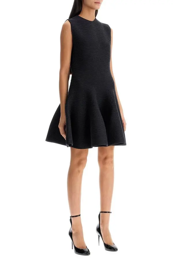 Alaïa Sleeveless Ribbed Knit Skater Dress