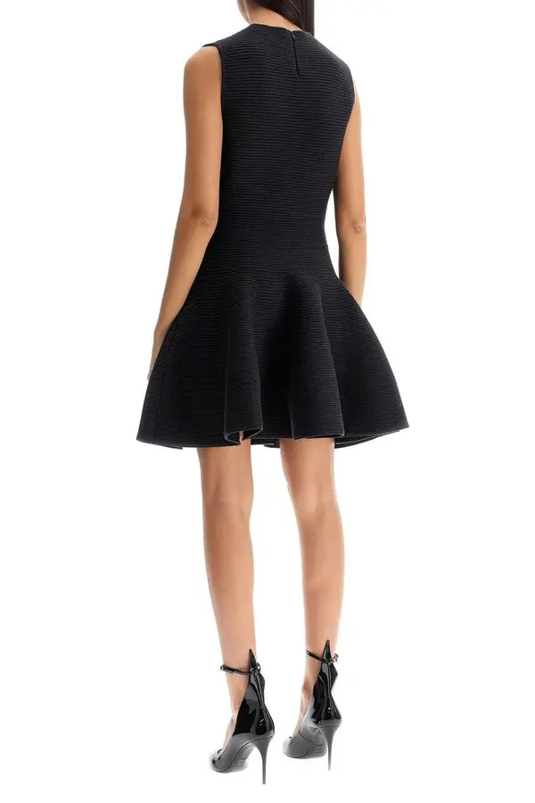 Alaïa Sleeveless Ribbed Knit Skater Dress