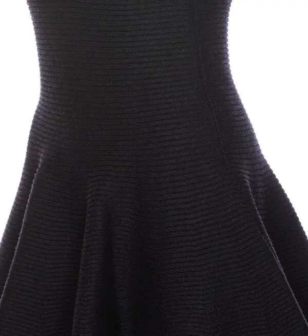Alaïa Sleeveless Ribbed Knit Skater Dress