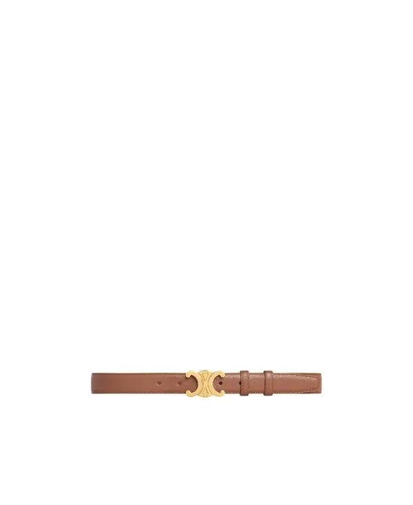 Celine Triomphe Belt 25mm In Taurillon Leather - Brown