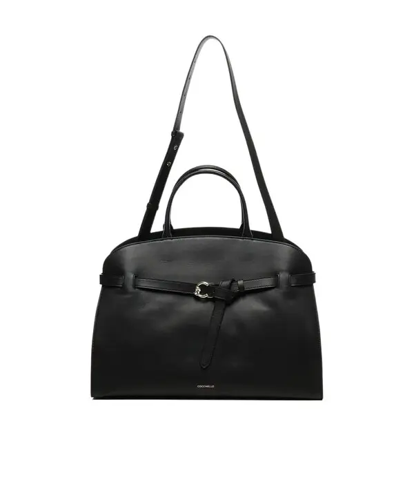 COCCINELLE Sabine Tote Bag With Logo Print - Black