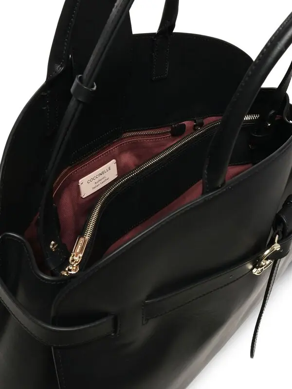 COCCINELLE Sabine Tote Bag With Logo Print - Black