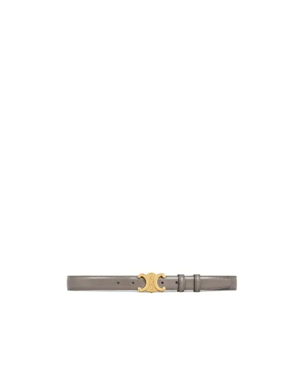 Celine Triomphe Belt 25mm In Taurillon Leather - Gray