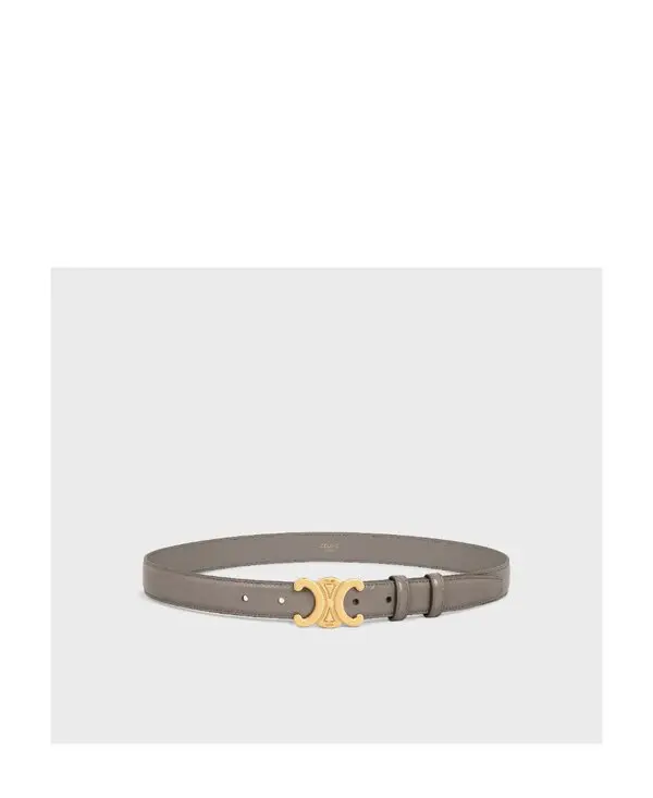 Celine Triomphe Belt 25mm In Taurillon Leather - Gray