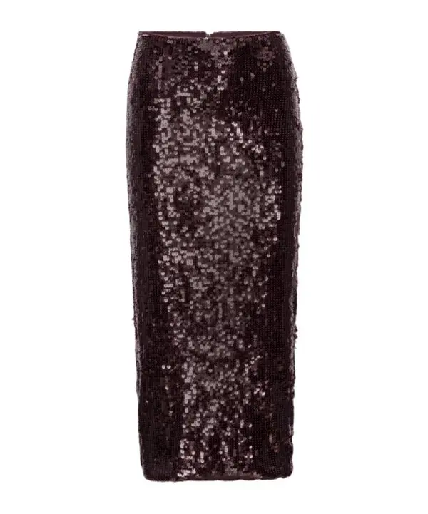 ROTATE BY BIRGER CHRISTENSEN Sequins Pencil Skirt - Black