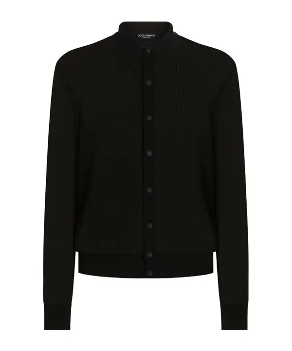 Dolce & Gabbana Long-sleeved Openwork Knitted Shirt