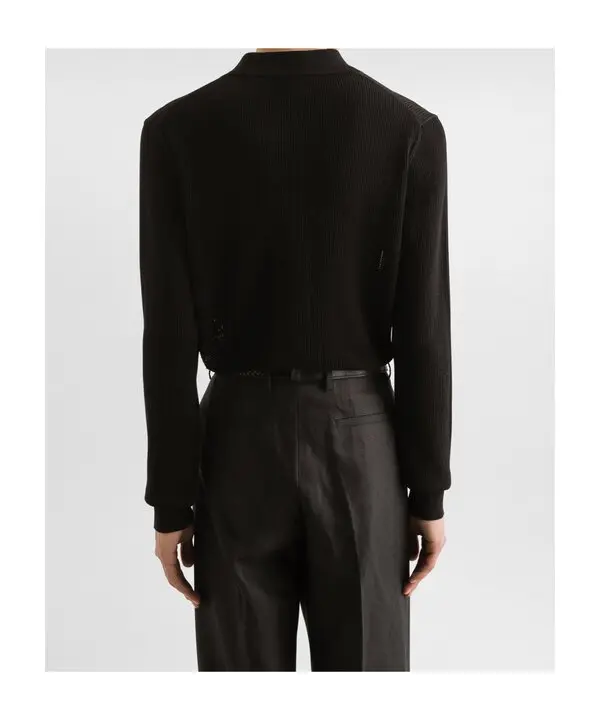 Dolce & Gabbana Long-sleeved Openwork Knitted Shirt