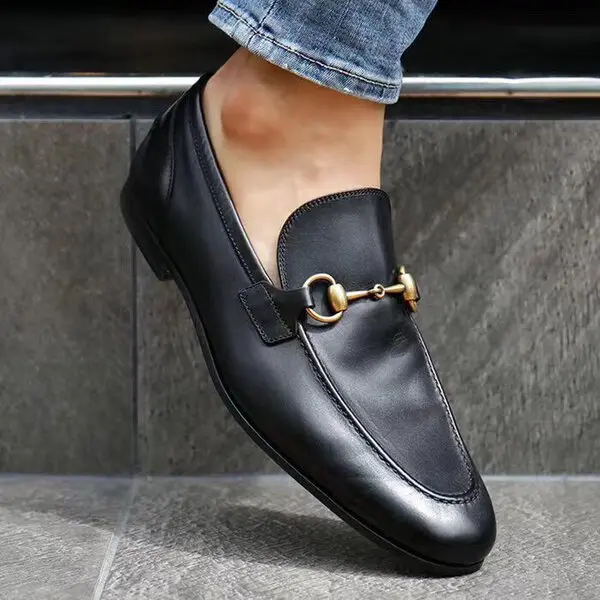 Gucci Jordaan Horsebit Loafers - Black