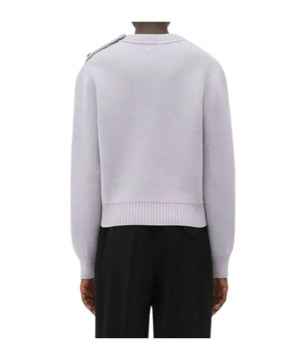 Bottega Veneta Wool Sweater With Metal Knot Buttons - Gray