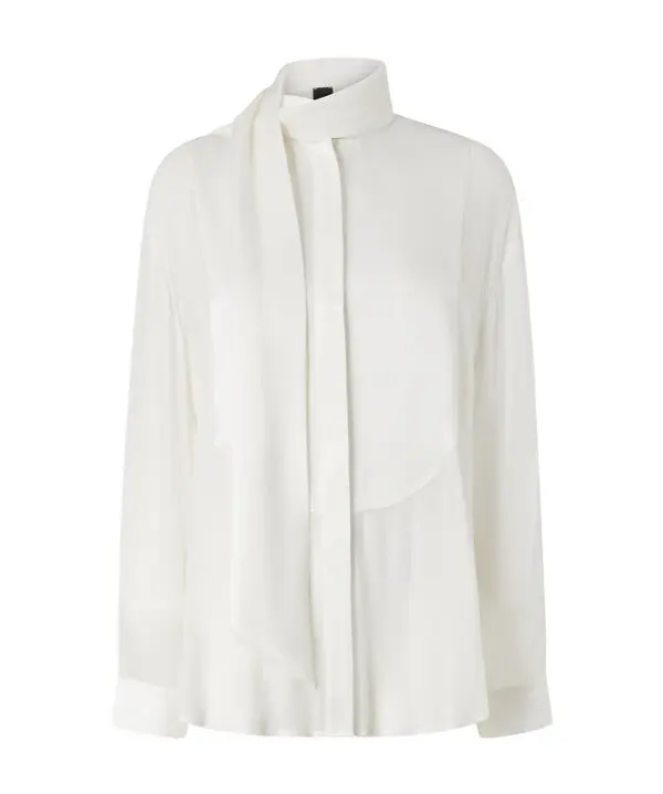 Pinko Scarf-neck Shirt With Concealed Closure