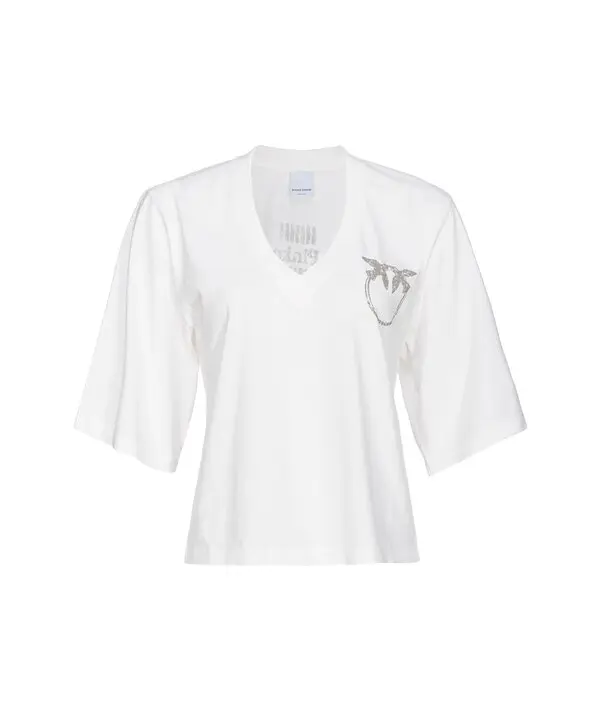 Pinko V-neck Logo T-shirt
