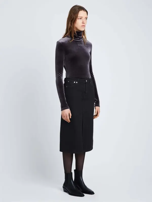 Proenza Schouler Denim Skirt With Front Slit