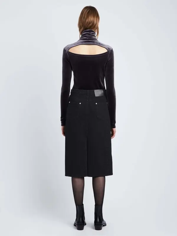 Proenza Schouler Denim Skirt With Front Slit