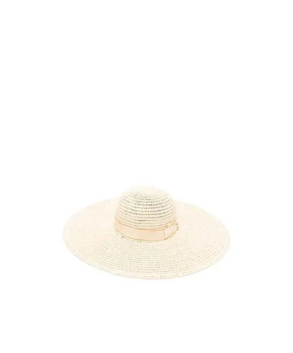Borsalino Straw Sun Hat - White