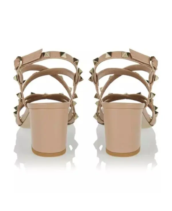 Valentino Garavani Open-toe High-heeled Sandals With Platinum Rockstuds