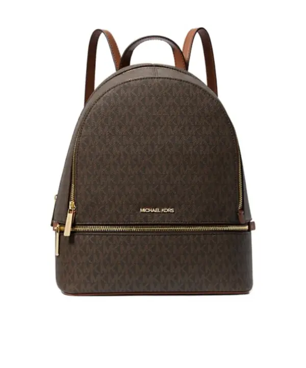 Michael Kors Rhea Medium Signature Logo Backpack - Brown