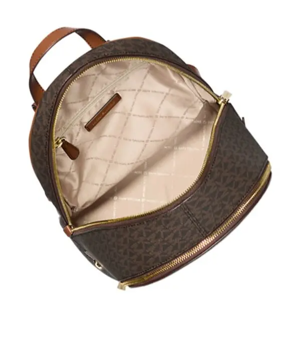 Michael Kors Rhea Medium Signature Logo Backpack - Brown