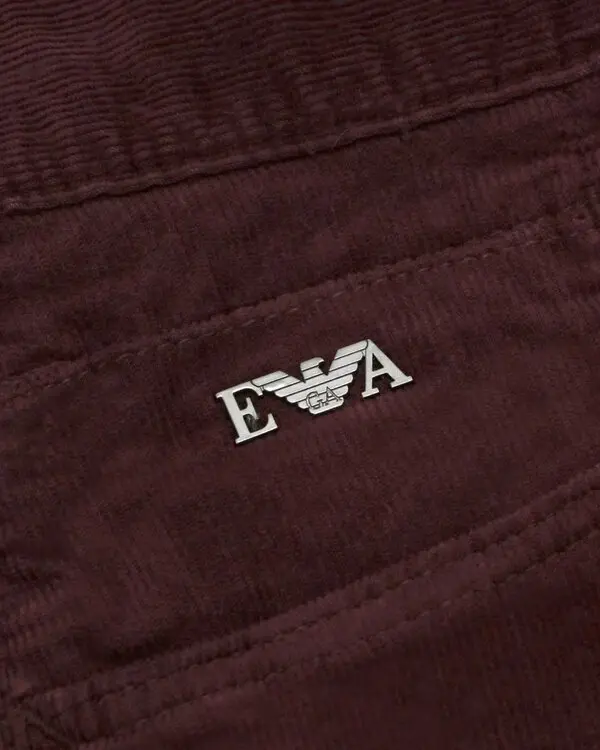 Emporio Armani Logo Straight Leg Jeans - Brown