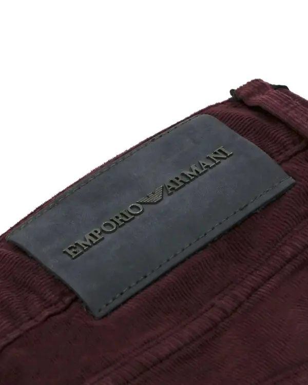 Emporio Armani Logo Straight Leg Jeans - Brown