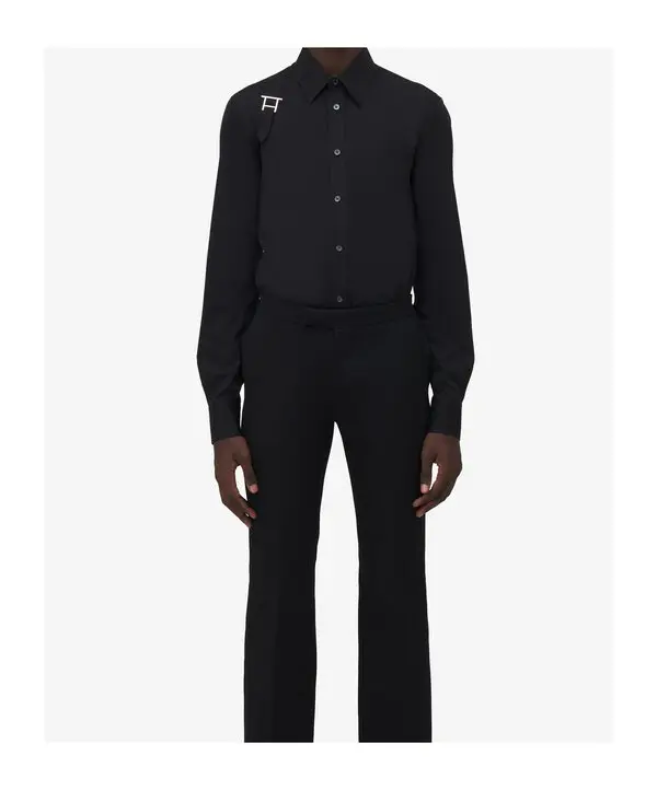 Alexander McQueen Buckle Detail Cotton Shirt