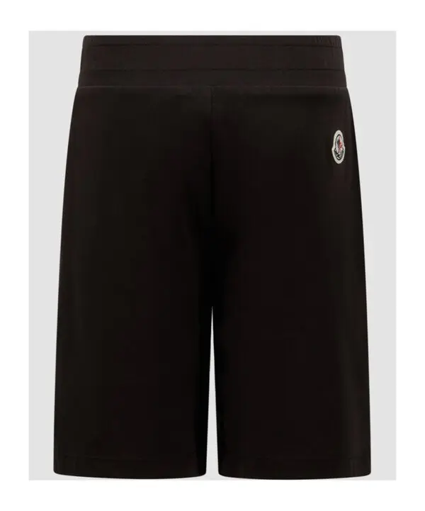 Moncler Logo Patch Bermuda Shorts - Black