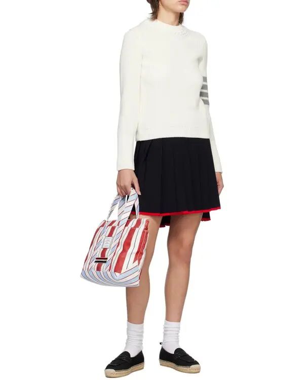 Thom Browne Striped Tote Bag - Red