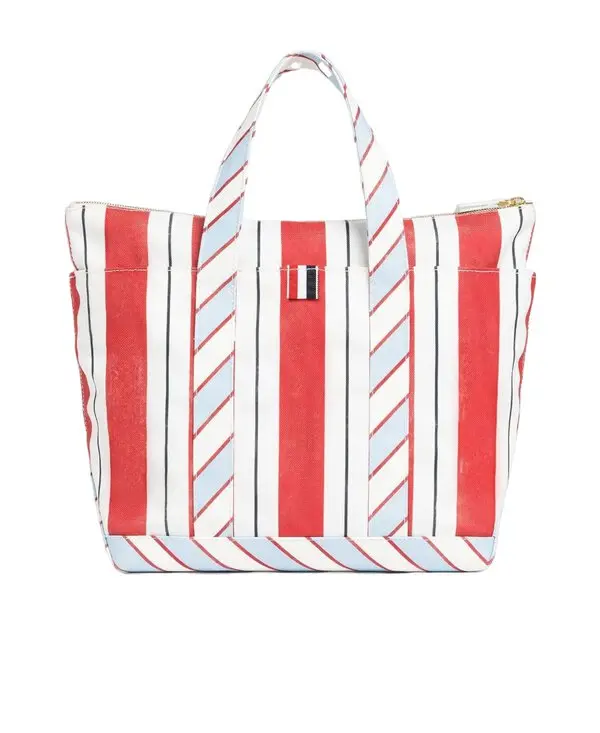Thom Browne Striped Tote Bag - Red
