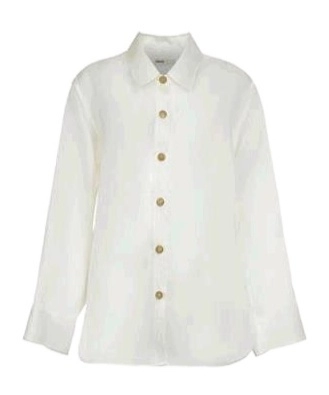 Khaite Satin Buttoned Shirt - Light Beige