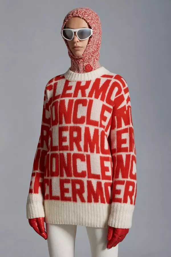 Moncler All-over Logo Intarsia Knit Sweater