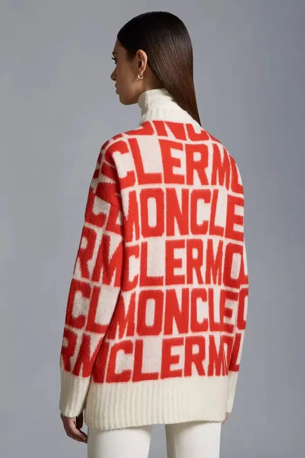 Moncler All-over Logo Intarsia Knit Sweater