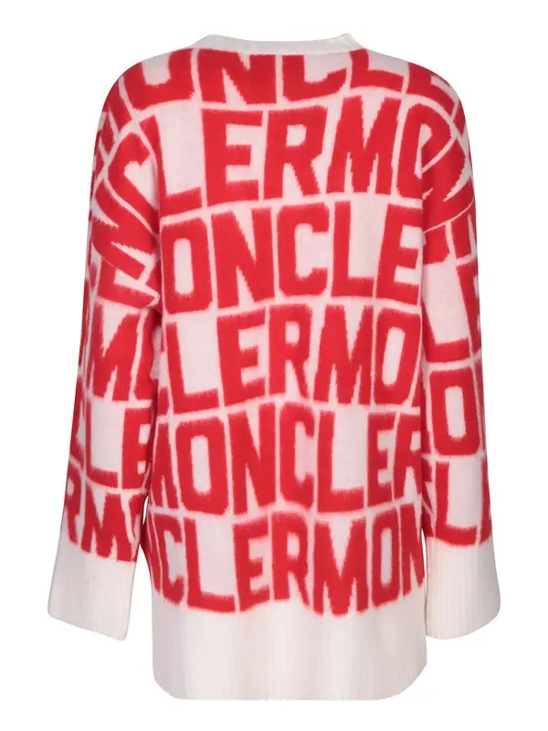 Moncler All-over Logo Intarsia Knit Sweater
