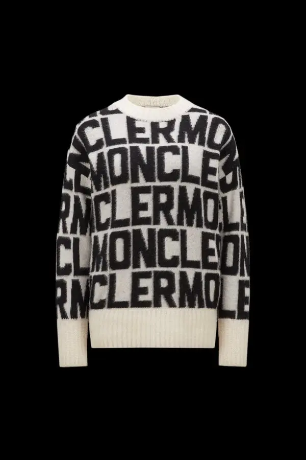 Moncler All-over Logo Intarsia Knit Sweater