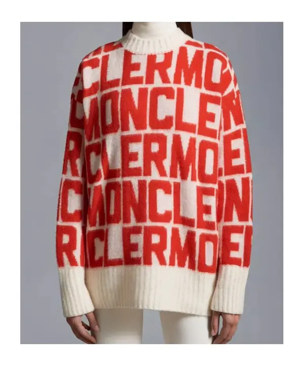 Moncler All-over Logo Intarsia Knit Sweater