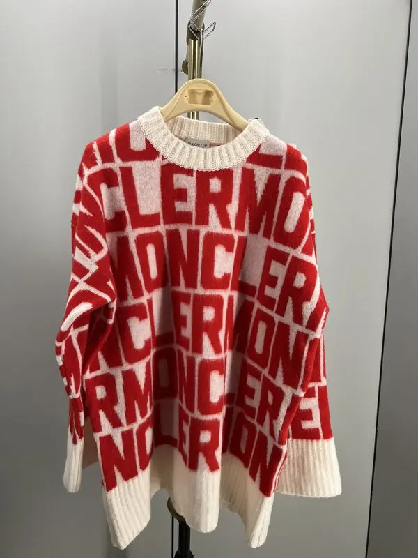 Moncler All-over Logo Intarsia Knit Sweater