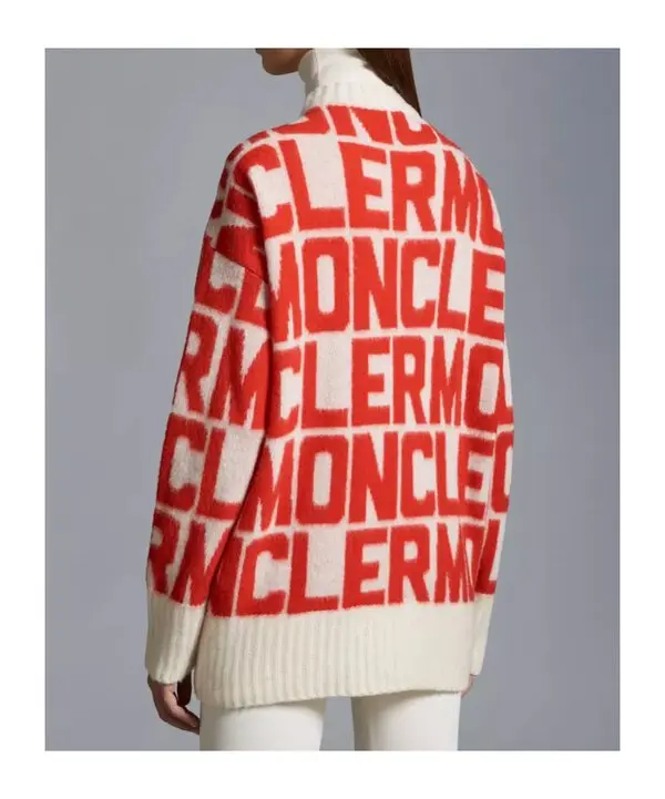 Moncler All-over Logo Intarsia Knit Sweater