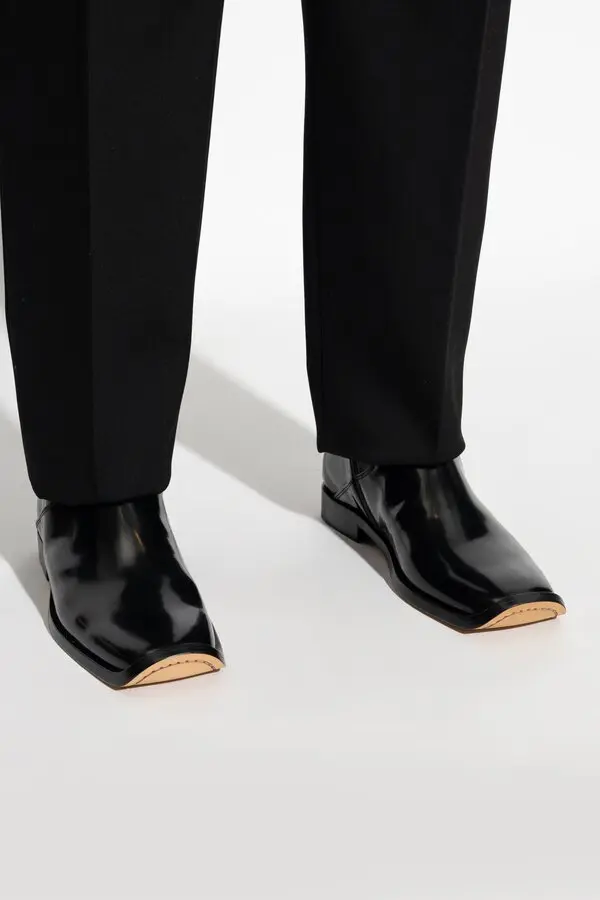 Bottega Veneta Square Toe Chelsea Boots