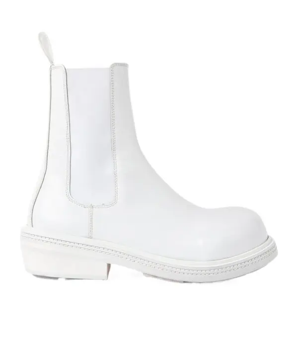 Bottega Veneta Fireman Chelsea Ankle Boots - White