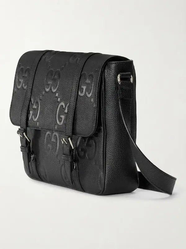 Gucci Jumbo Gg Messenger Bag - Black