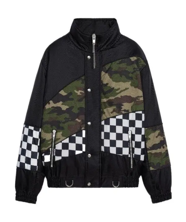Celine Loose Jacket In Technical Fabric With Camouflage Print - No