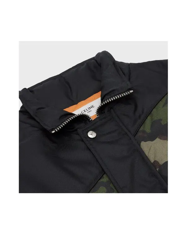 Celine Loose Jacket In Technical Fabric With Camouflage Print