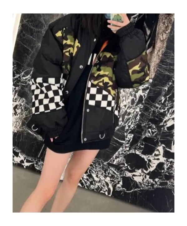 Celine Loose Jacket In Technical Fabric With Camouflage Print