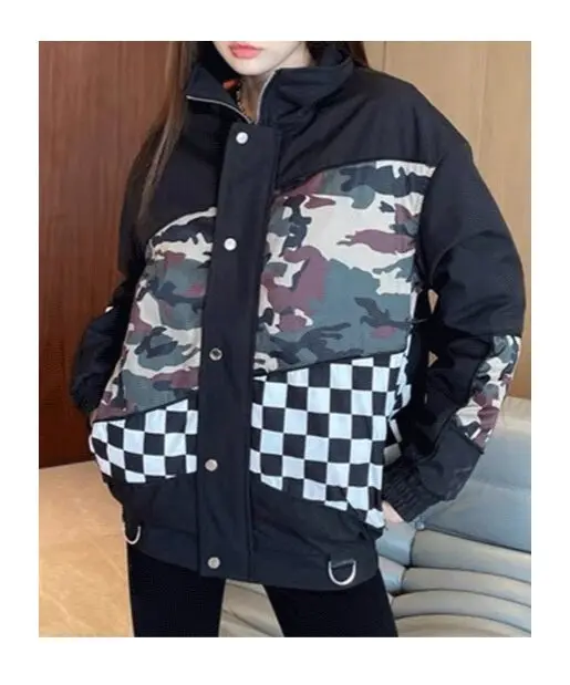 Celine Loose Jacket In Technical Fabric With Camouflage Print
