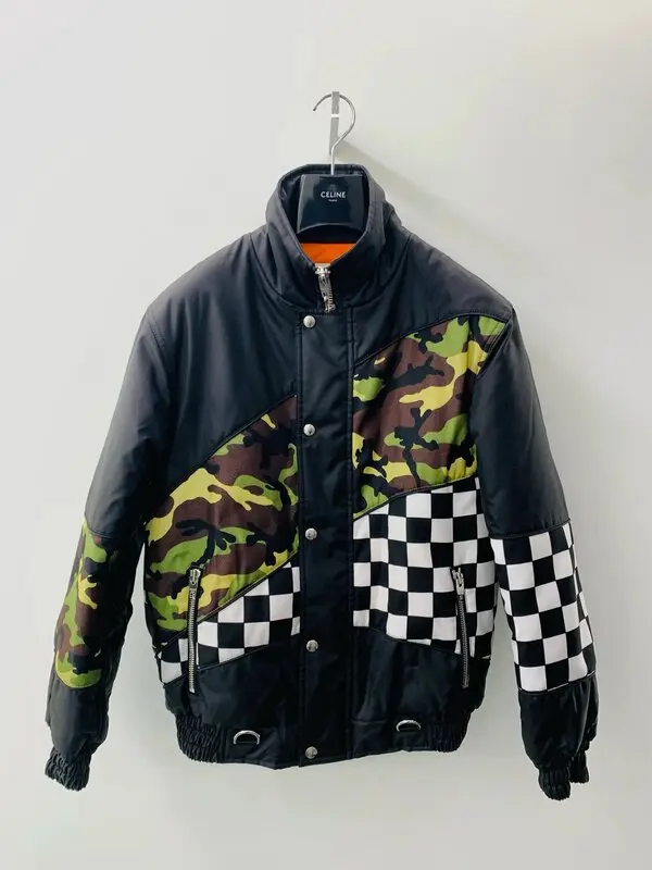 Celine Loose Jacket In Technical Fabric With Camouflage Print