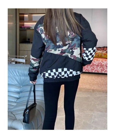 Celine Loose Jacket In Technical Fabric With Camouflage Print
