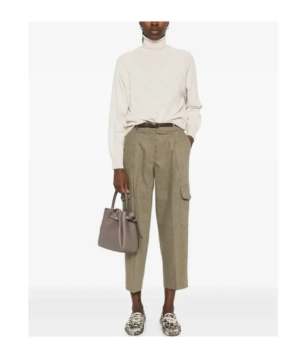 Peserico Cargo Pockets Tailored Trousers