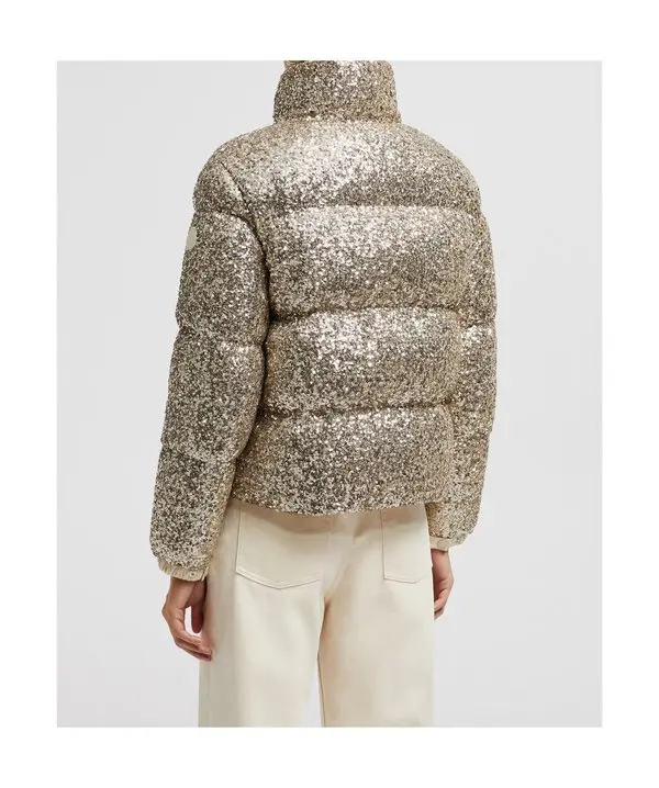 Moncler Sequined Zip-up Puffer Jacket