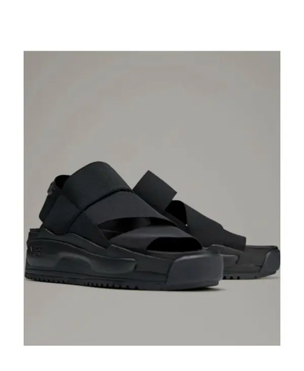 Y3 Logo Embossed Open-toe Sandals With Thick Sole