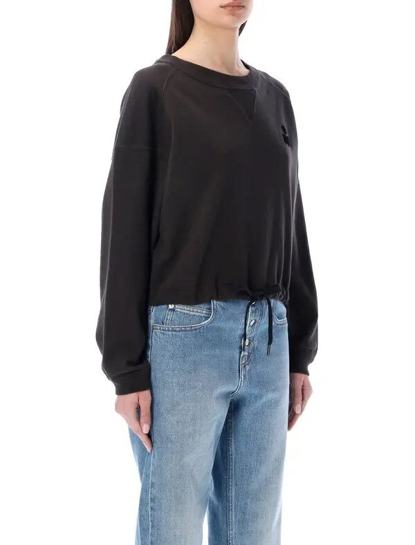 Isabel Marant Étoile Margo Cropped Logo Sweatshirt - Black